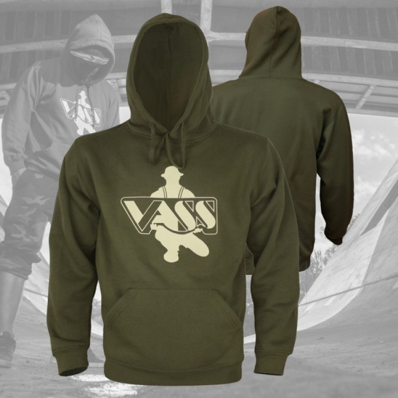 Vass Classic Printed Khaki Edition Fishing Hoodie - Double Layer Hood